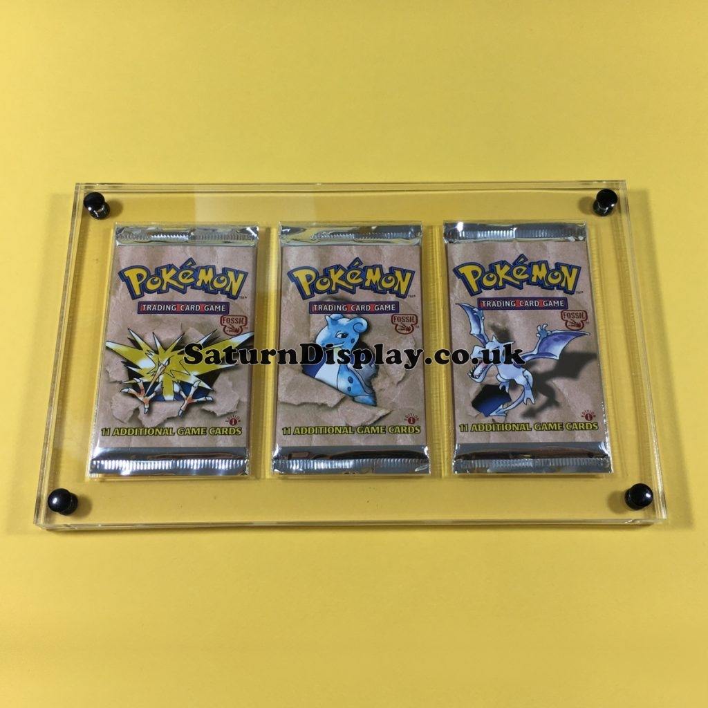 Pokemon Quadruple Booster Pack Frame – Saturn Display