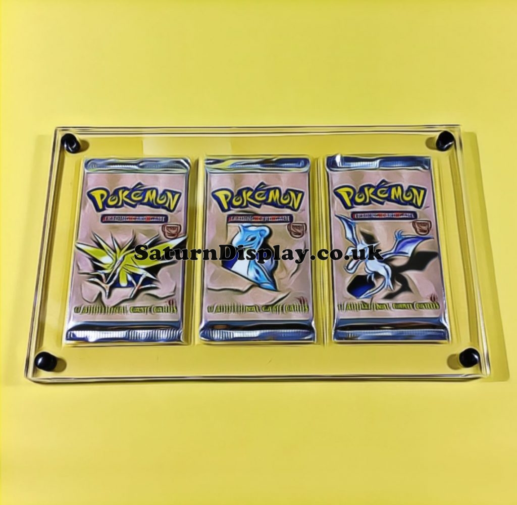 Pokemon Triple Booster Pack Frame – Saturn Display